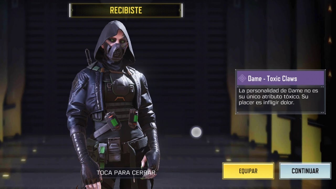 COD MOBIL Personaje Dame - Toxic Claws - YouTube