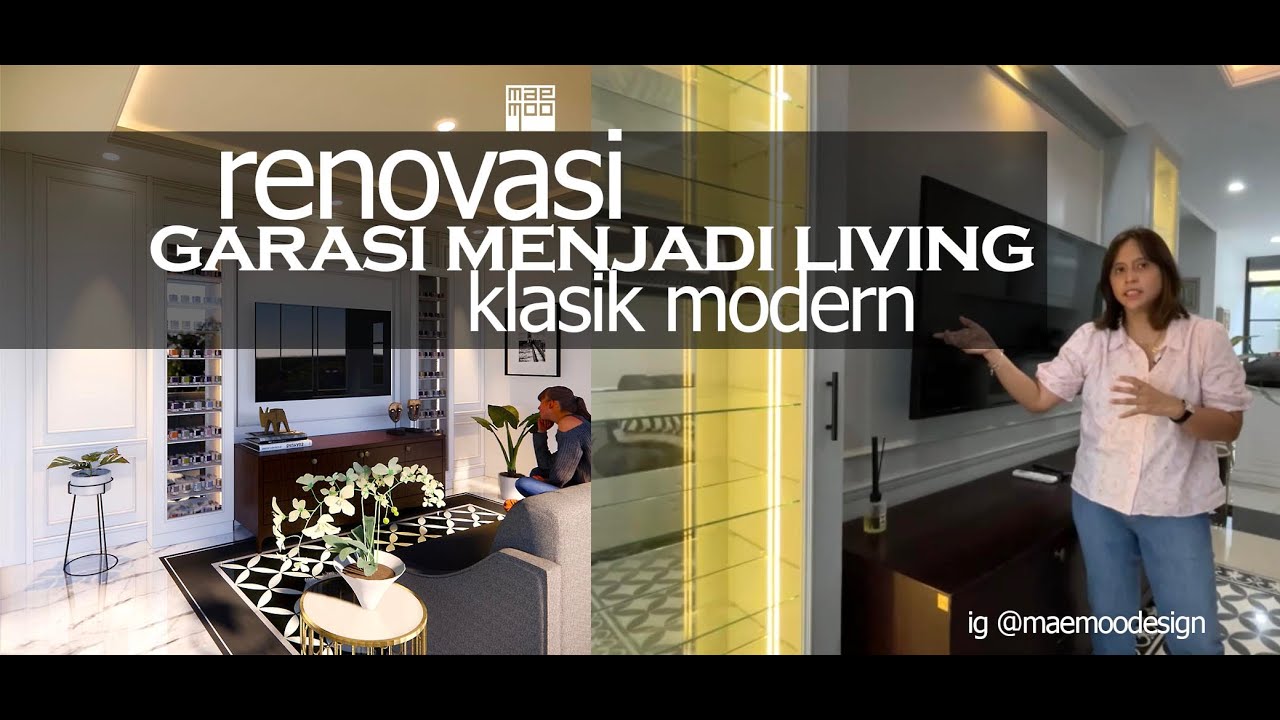 RENOVASI GARASI MENJADI LIVING ROOM (interior ruang keluarga) - YouTube
