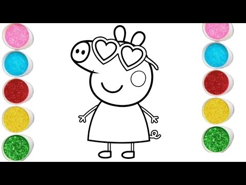 Peppa Pig Drawing, Painting and Coloring for Kids and Toddlers, Kids ...