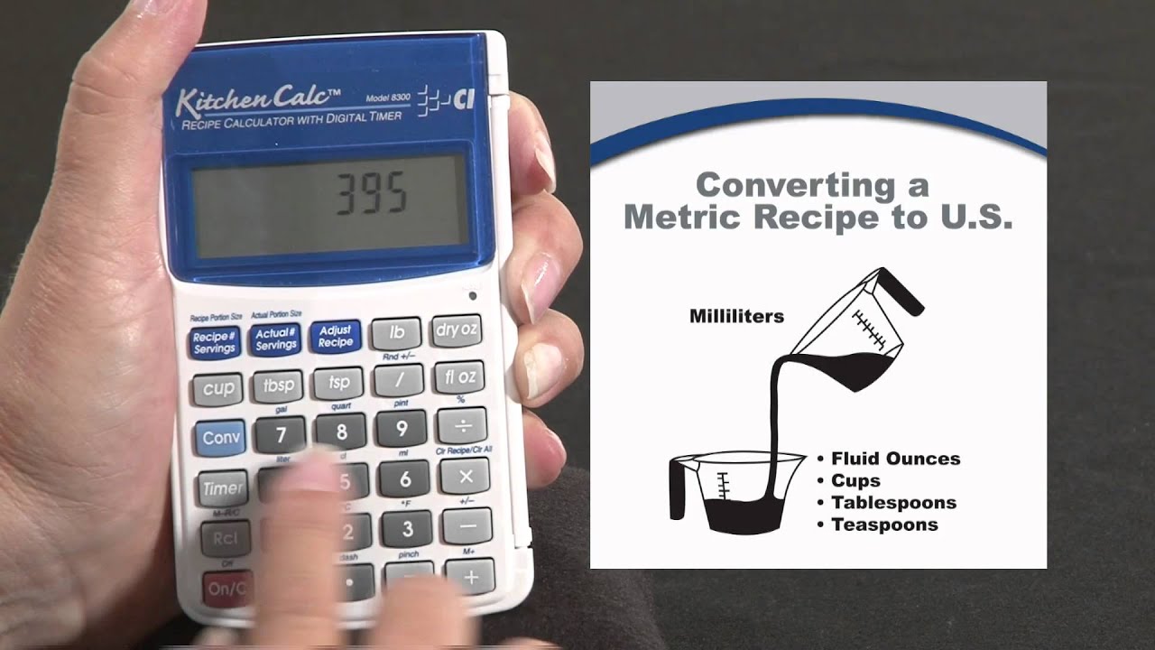 Kitchen Calc Pro Converting a Metric Recipe How To - YouTube