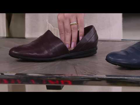H by Halston Pieced Leather Slip-On Shoes - Elisa on QVC