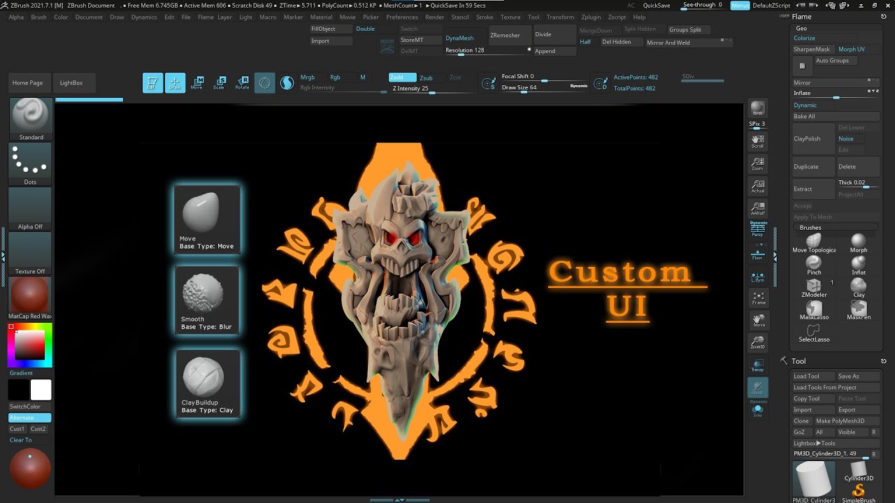 zbrush ui customization - YouTube
