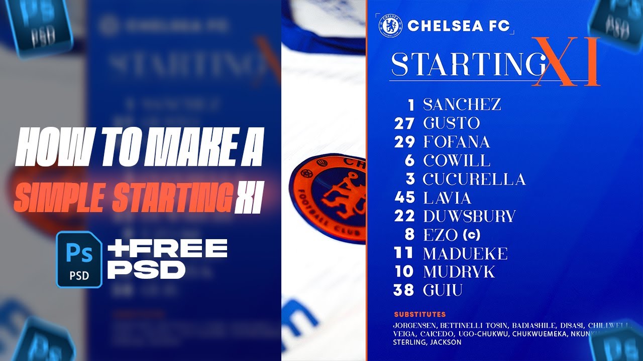 Photoshop Tutorial: Create Your Own Simple Clean Starting XI Easily On ...
