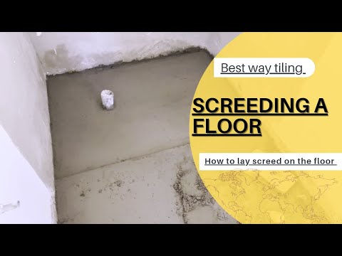 Screeding A Bathroom Floor (Cement Bedding) | Lay A Floor Screed ...