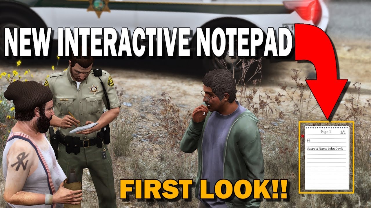 NEW INTERACTIVE NOTEPAD | NEW MOD FIRST LOOK | LSPDFR 2024 - YouTube