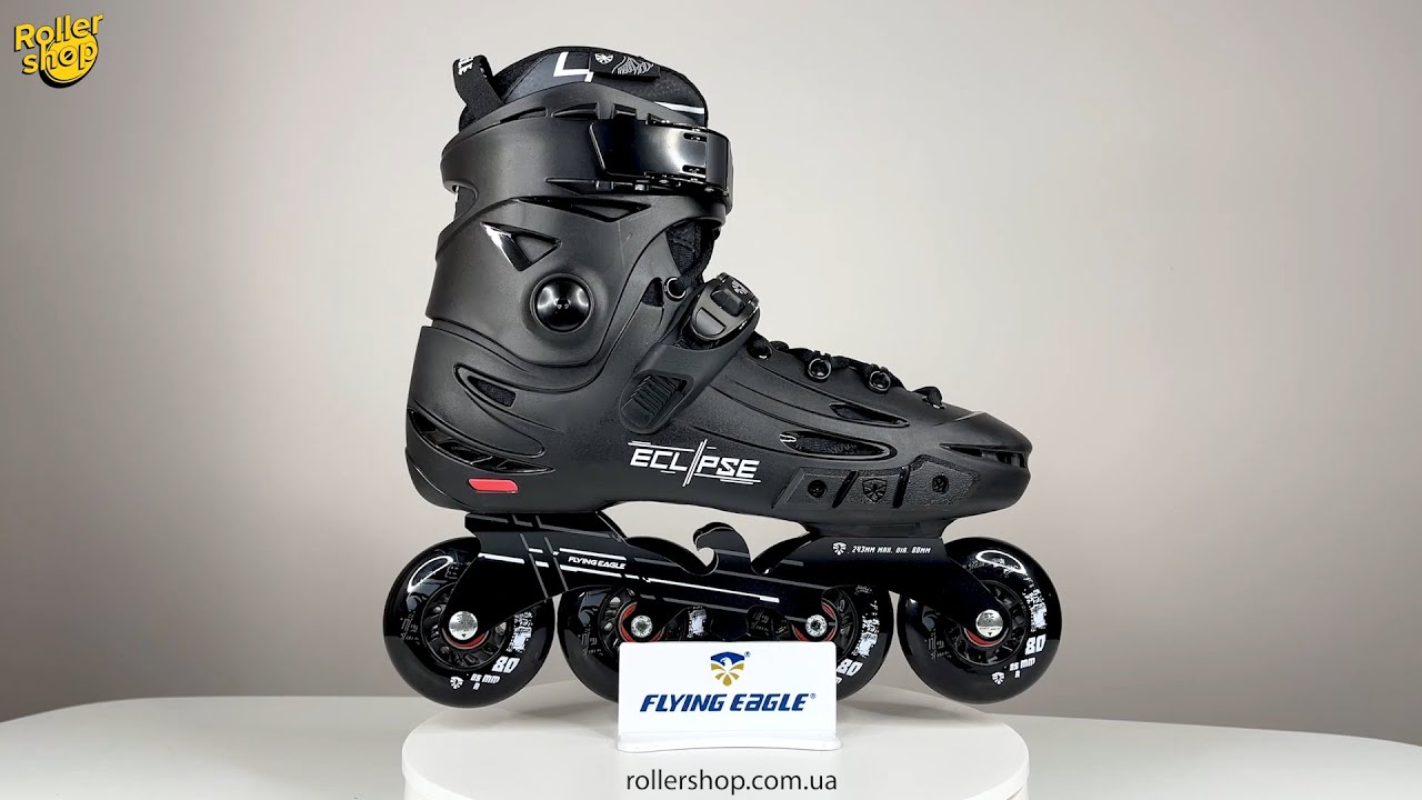 Ролики Flying Eagle F5S Eclipse чорні 360° Roller Shop - YouTube