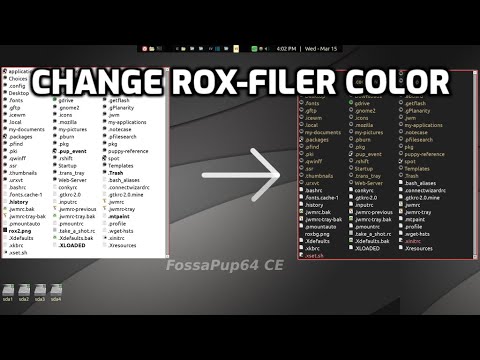 Change rox-filer background color in puppylinux - YouTube
