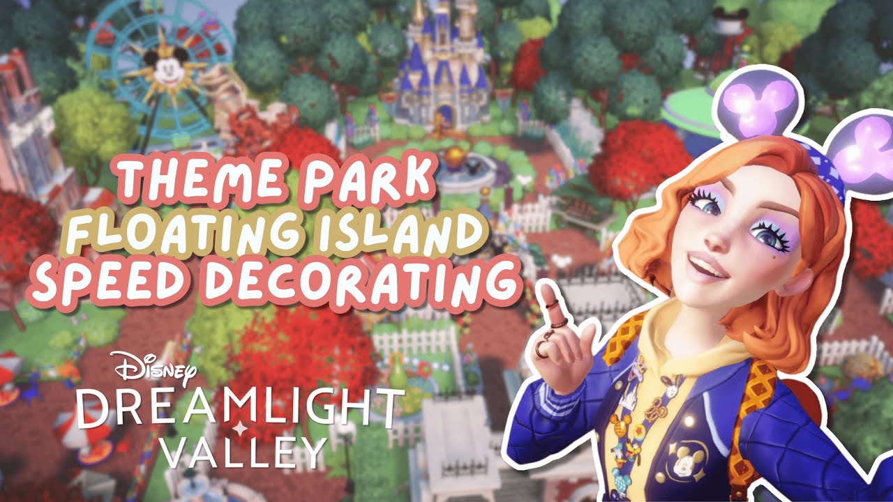 MINI DISNEYLAND THEME PARK FLOATING ISLAND 🎡🎠 // Speed Decorating ...