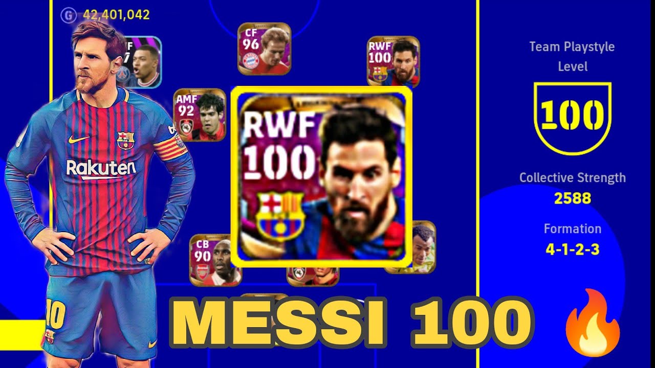 Messi Rating 100 🔥efootball 2022 Mobile Youtube