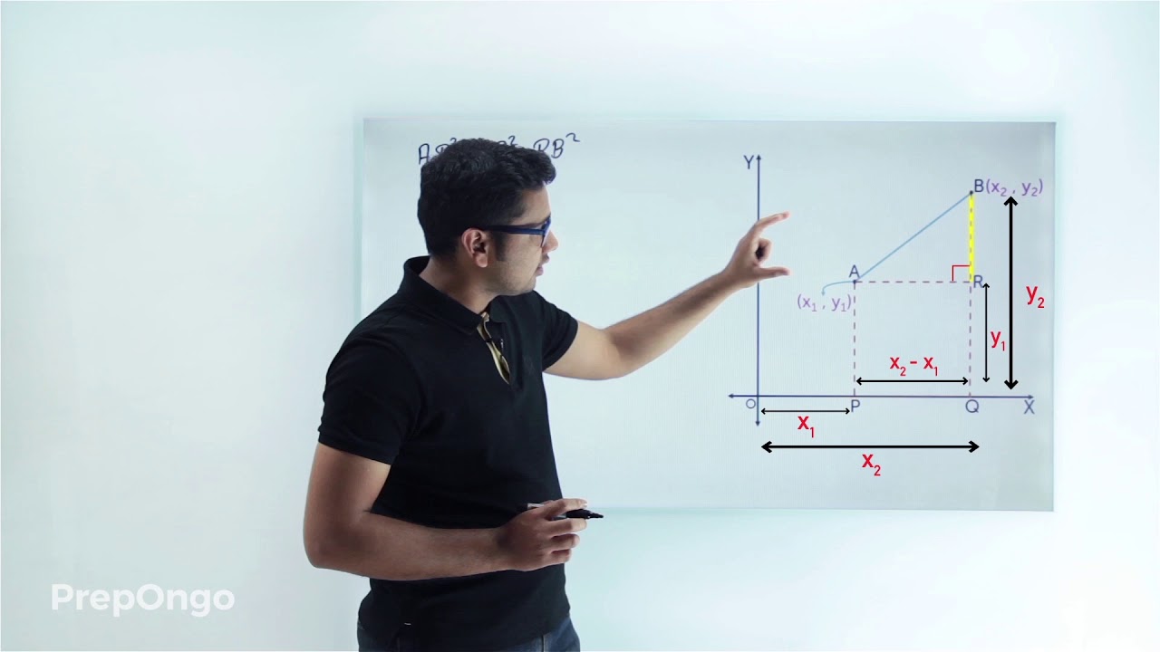 Coordinate Geometry | Distance Formula Derivation | Find distance ...