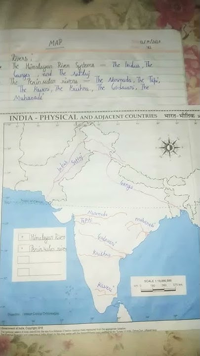 geography map work class 9 chapter 03 (drainage) - YouTube