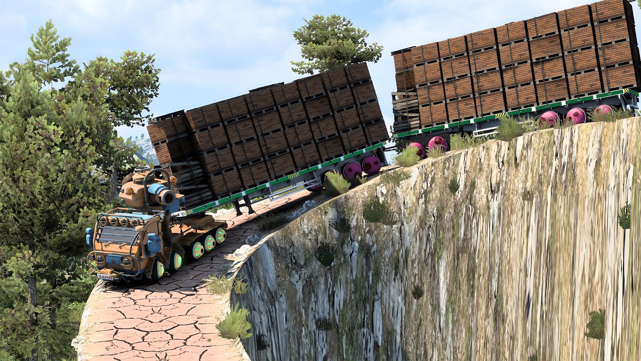 Overloaded Trailer - the most dangerous road | Euro Truck Simulator 2 ...