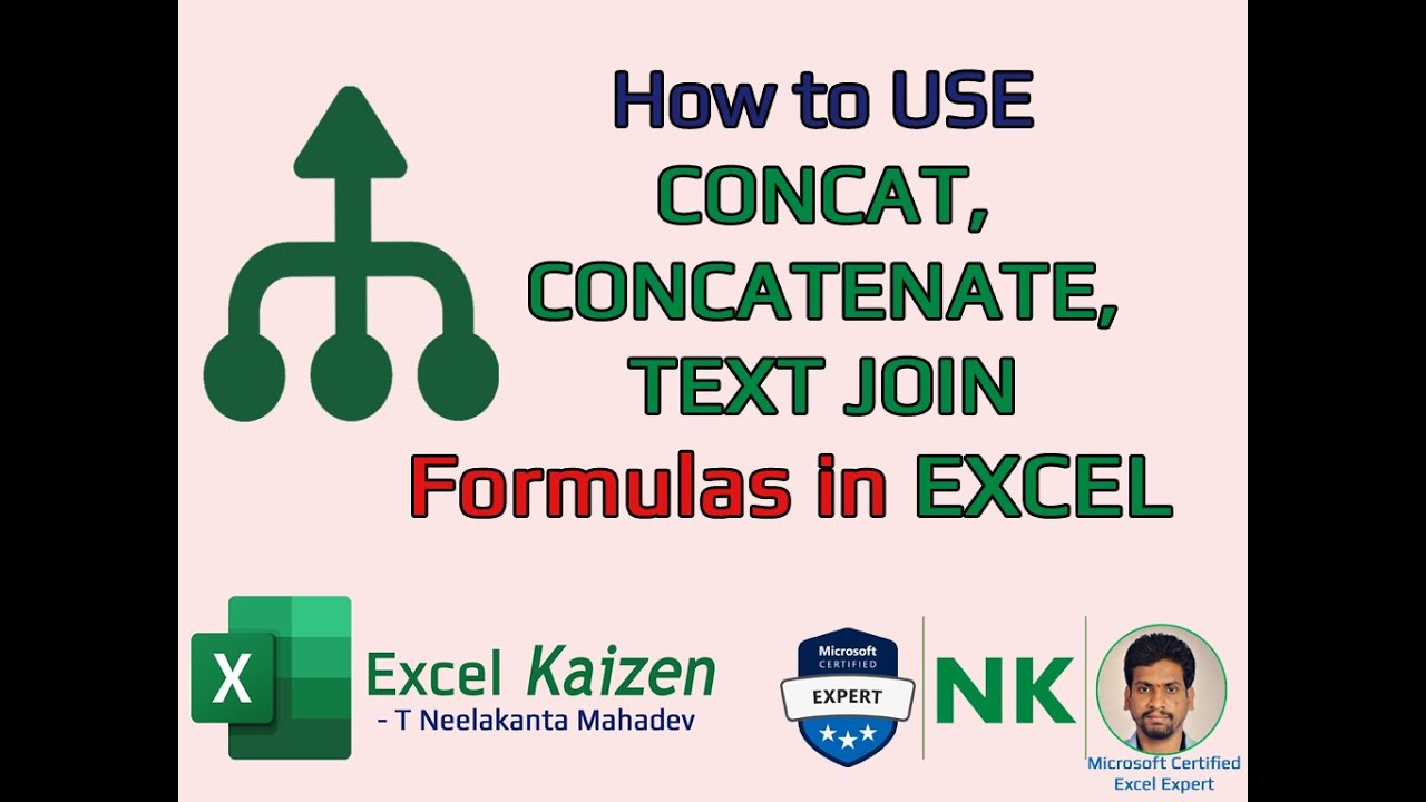 How to use Concatenate, TextJoin, Concat in Excel - YouTube