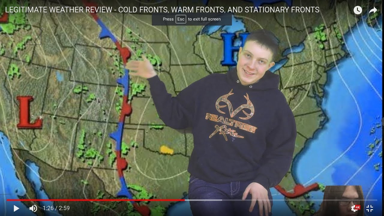 LEGITIMATE WEATHER REVIEW - COLD FRONTS, WARM FRONTS, AND STATIONARY FRONTS - YouTube