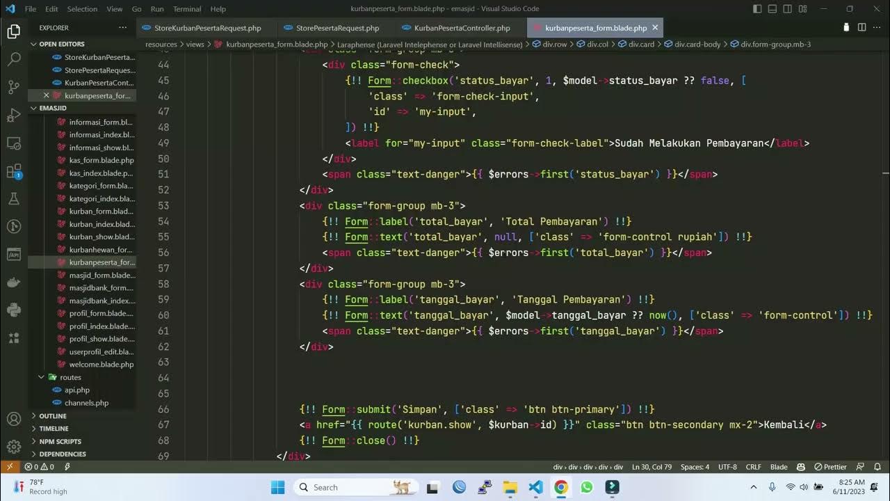 Laravel #46 Refactor Kode dan Validasi Data Hewan dan Peserta Kurban - YouTube