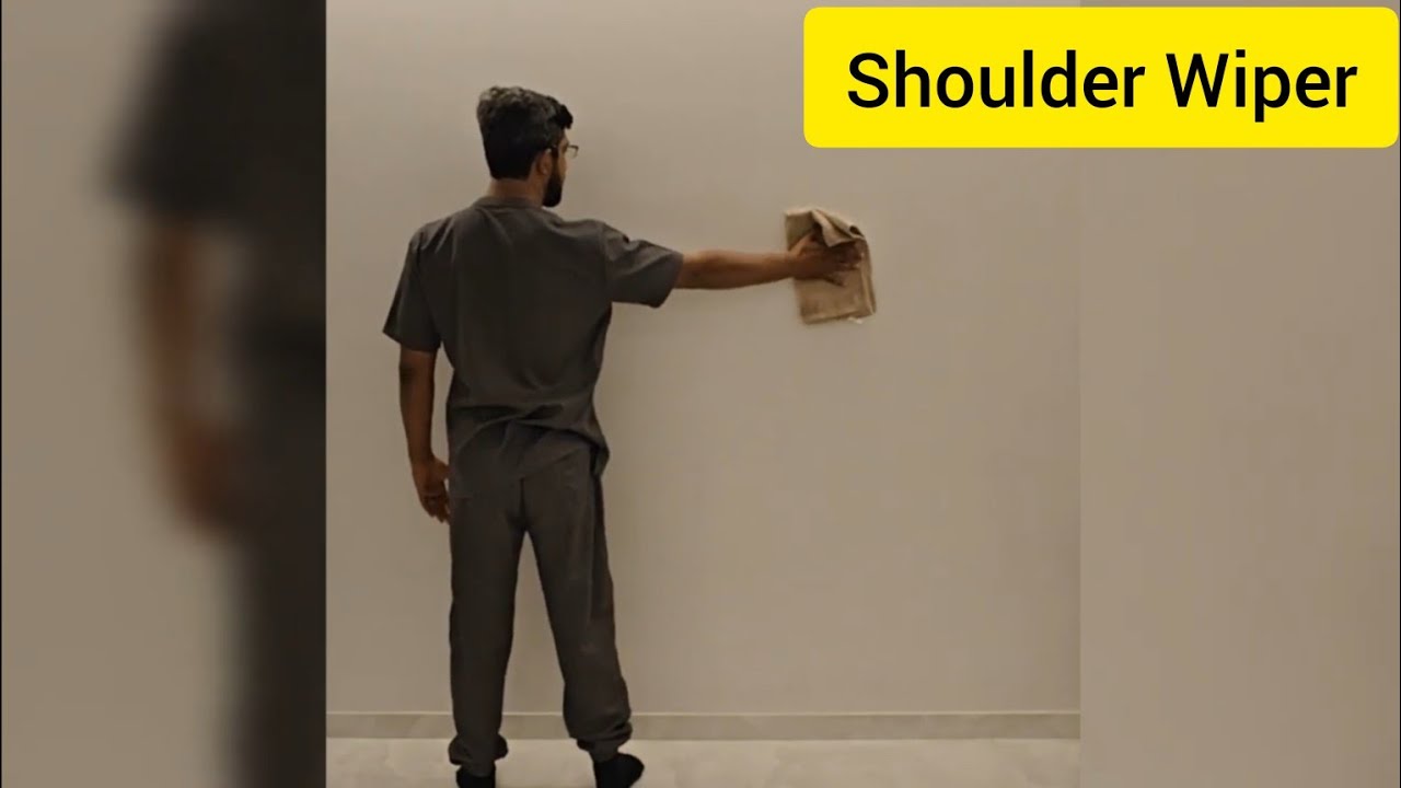 Shoulder Wiper Exercise with Towel for scapular muscle activation ...