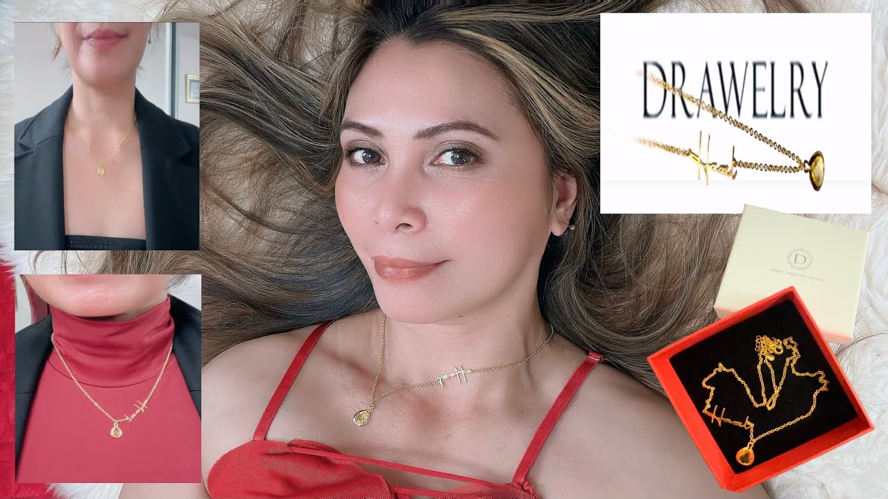 DRAWELRY/PERSONALIZED NAME NECKLACE WITH CUSTOMIZED BIRTHSTONE UNBOXING ...