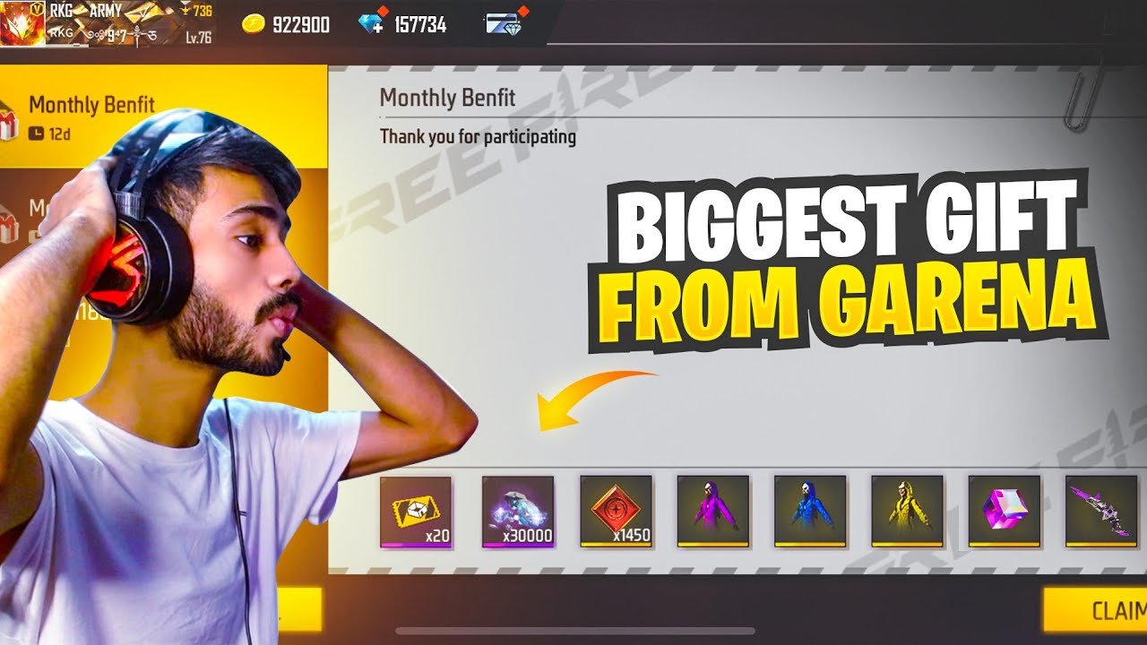 Biggest Gift From Garena || 30k Diamonds New Evo Gun Level 7 || All ...