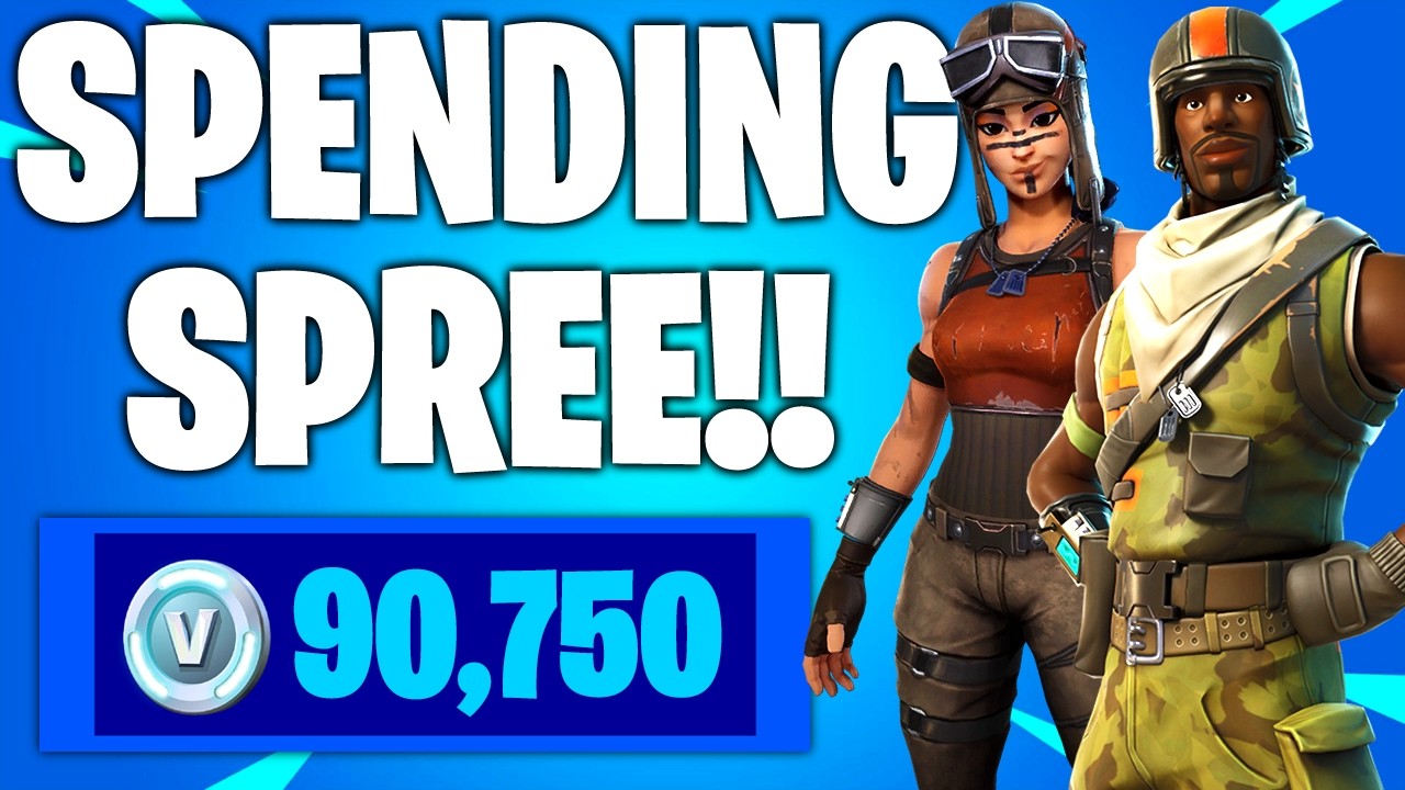 SPENDING 90,000+ V-Bucks in FORTNITE!! (Spending Spree #45) - YouTube
