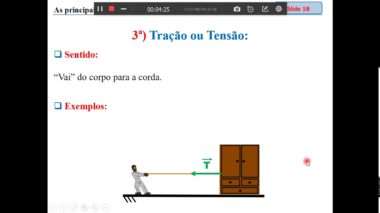 Força de tração ou tensão em cordas. - YouTube