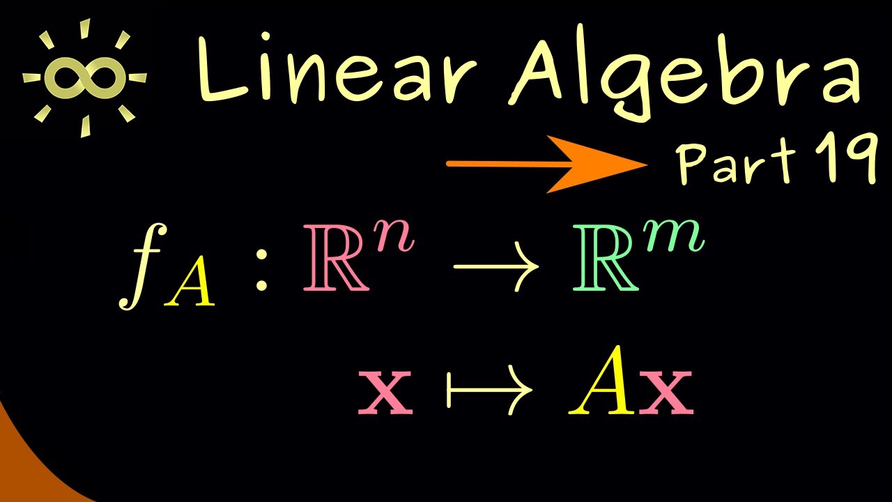 Linear Algebra 19 | Matrices induce linear maps [dark version] - YouTube