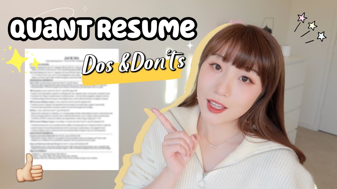 the PERFECT quant finance resume - YouTube