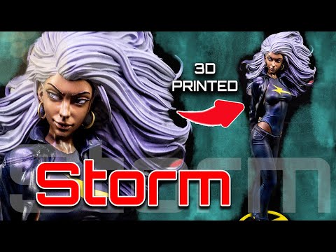 Let's Paint Realistic Leather on X-Men's Storm - 3D Printed Sculpture ...
