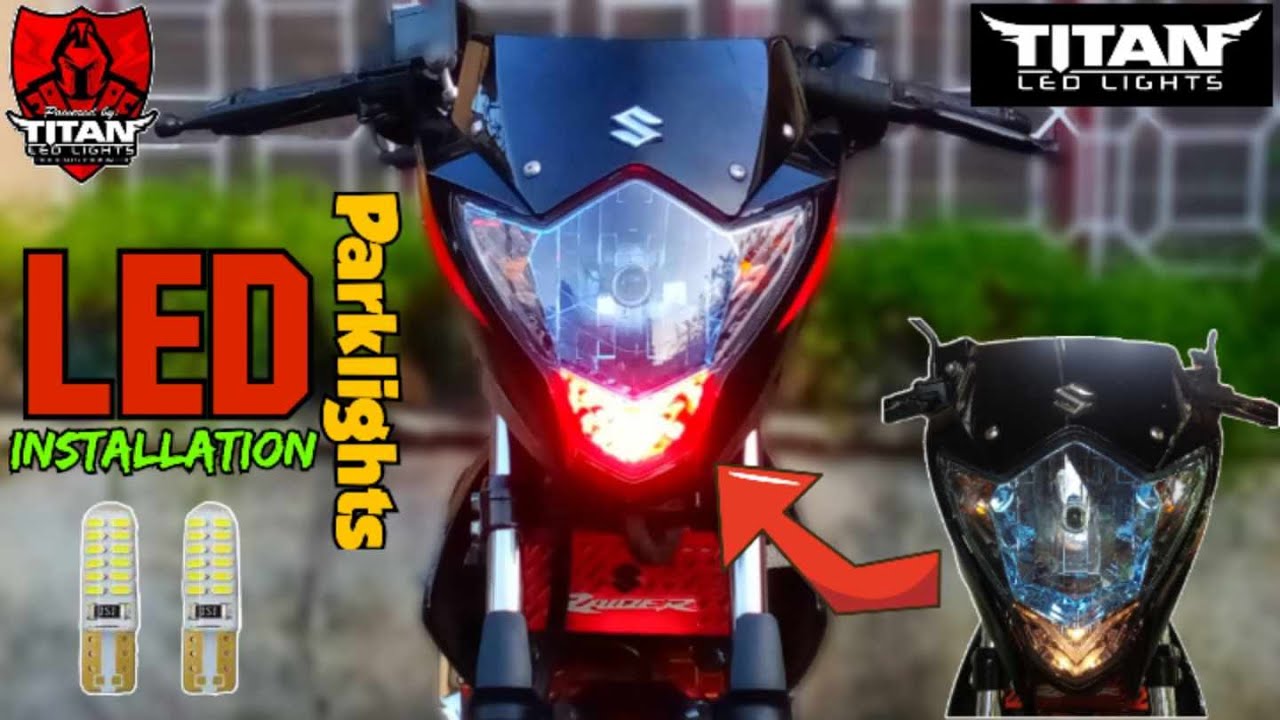 Titan LED park light/signal light installation on Suzuki Raider150 ...