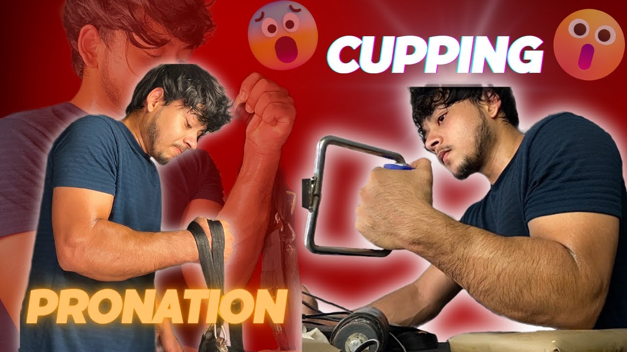 Arm wrestling training with strap & C handle 😳 cupping, pronation 🔥 # ...