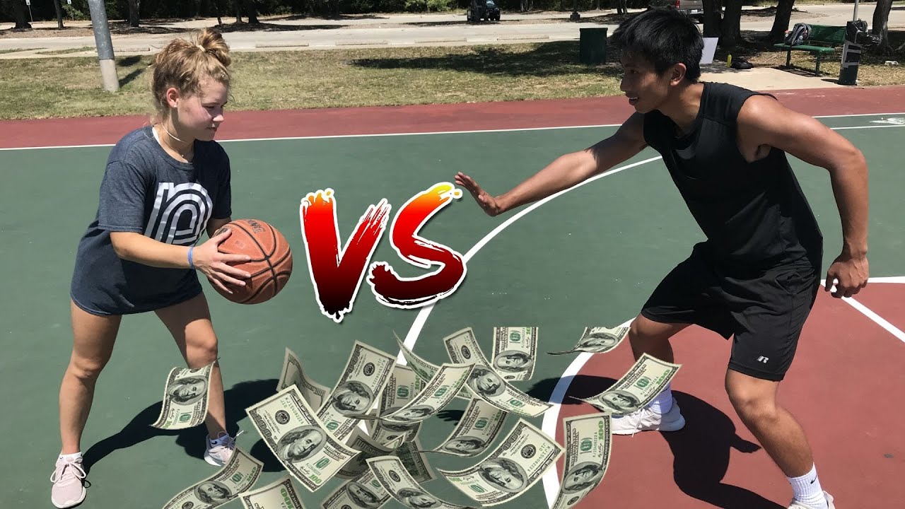 Score On Me, Win $1! 1v1 against Phoebe Cook - YouTube