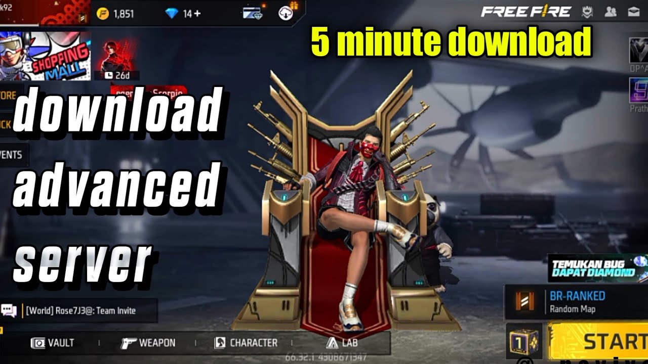 download free fire advanced server#viral - YouTube
