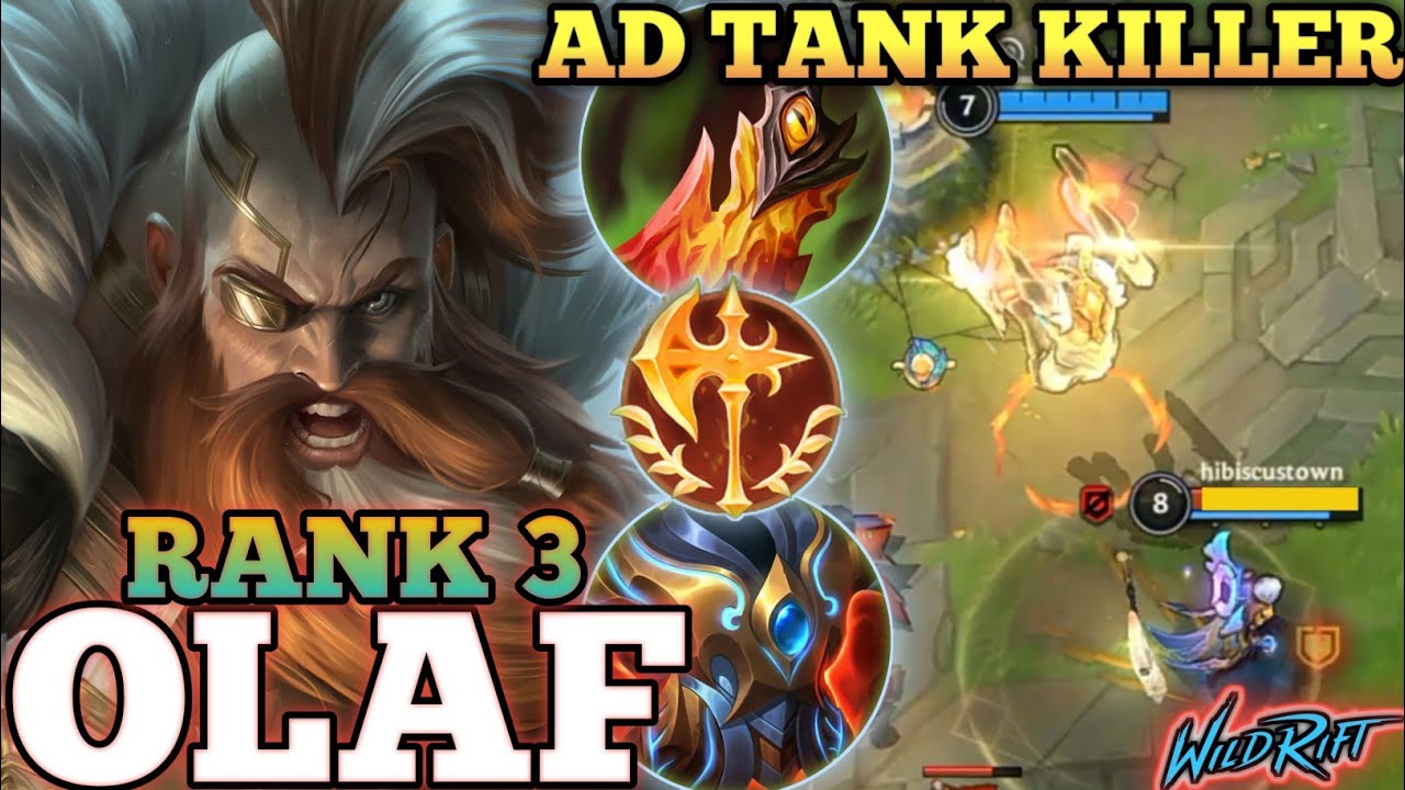 OLAF ANNOYING LIFESTEAL KILLER! AD TANK META BUILD - TOP 3 GLOBAL OLAF ...
