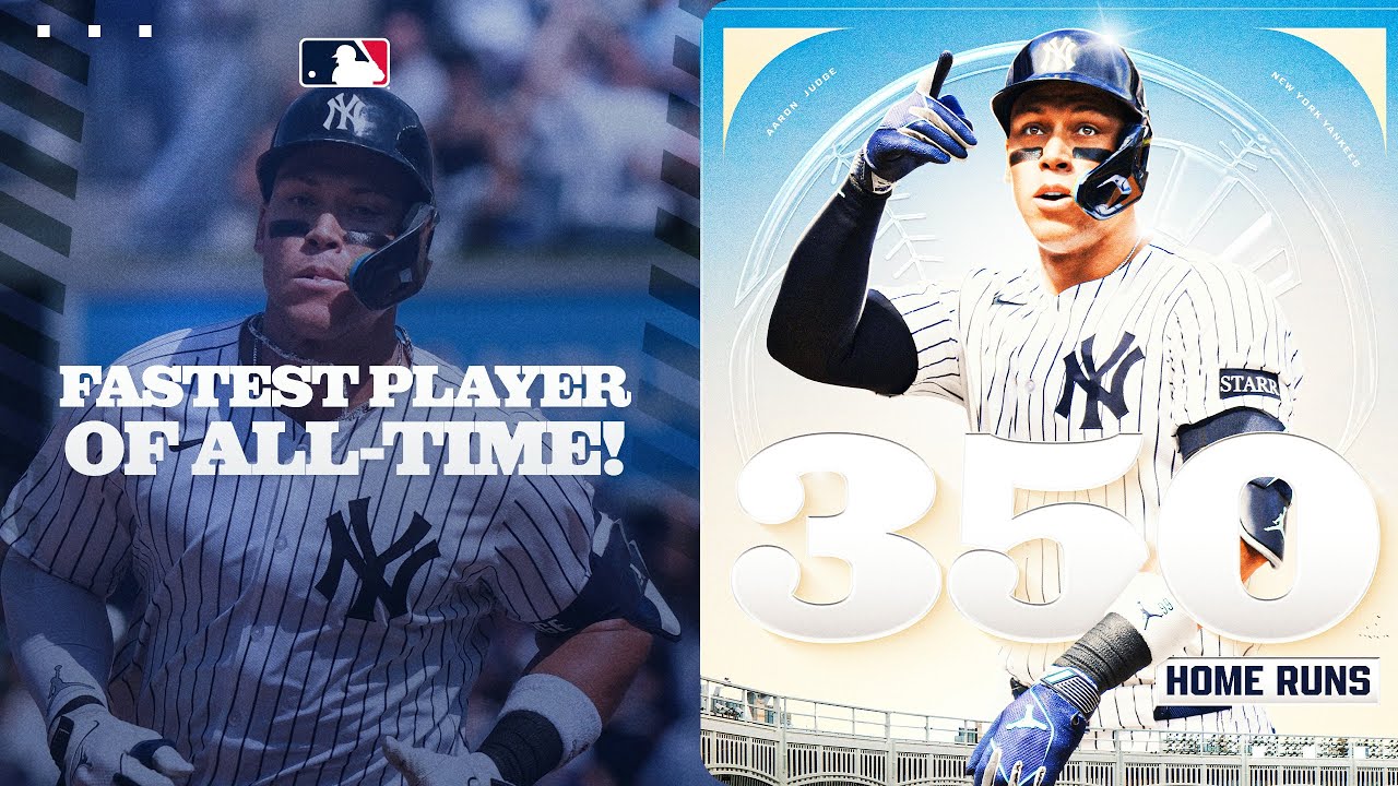 The FASTEST PLAYER to 350 HOME RUNS! ALL RISE for Aaron Judge 🙌 - YouTube