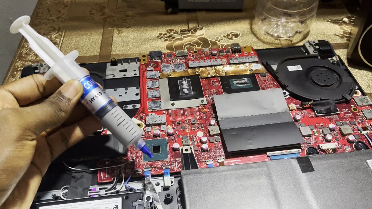 How to Apply Thermal Paste on Laptop: ASUS ROG Strix G731GU - HY510 ...