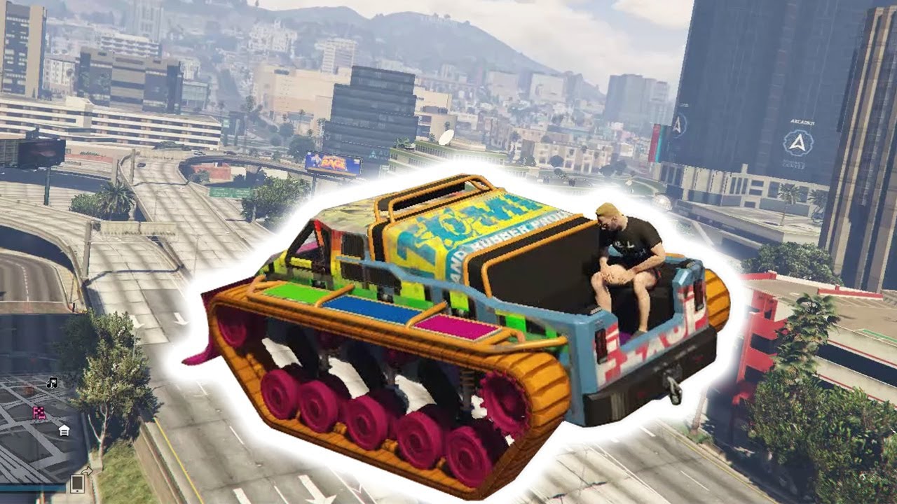 Flying Through GTA Online In A TANK - YouTube