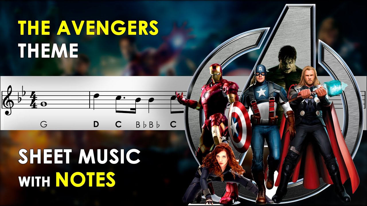 The Avengers Theme | Sheet Music with Easy Notes for Recorder, Violin ...