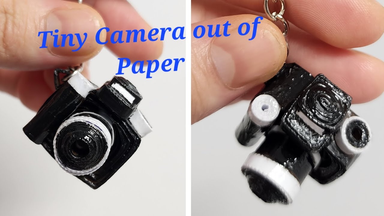 making a Tiny Camera keyring out of Paper! 3d camera quilling paperart ...