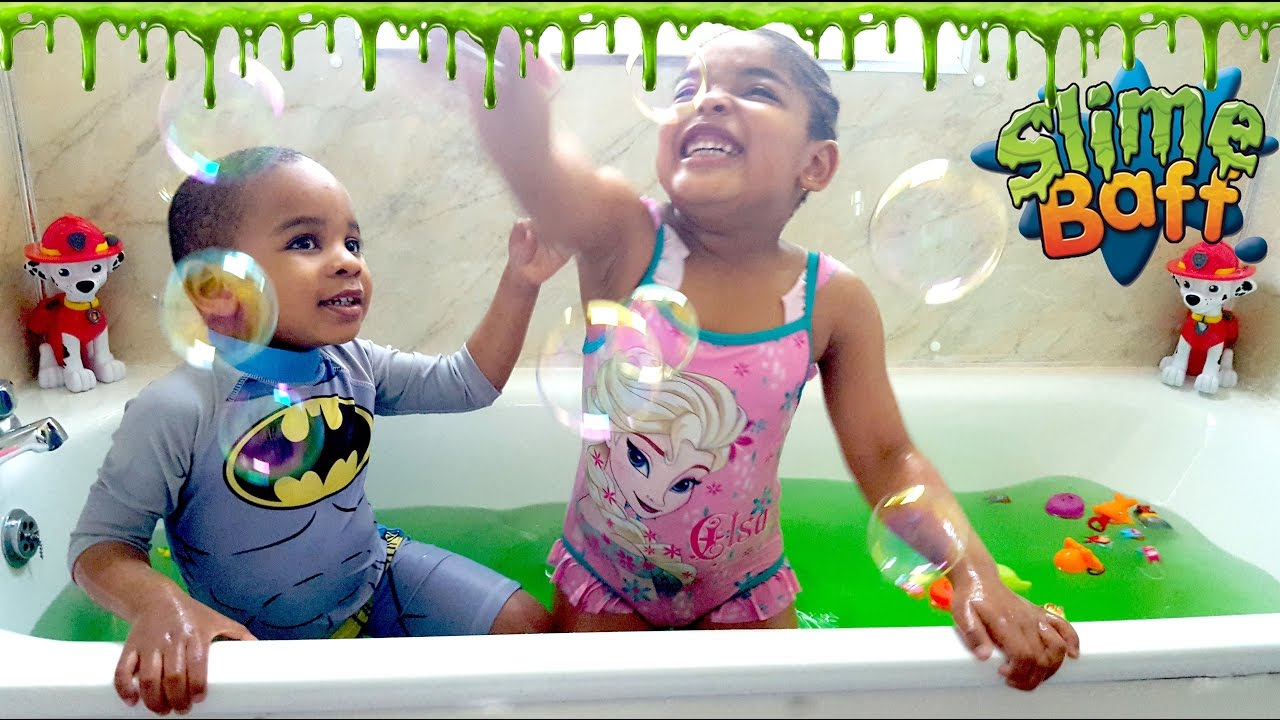 Kids playing with slime - Slime Baff Challenge | Fun Slime Giant ...