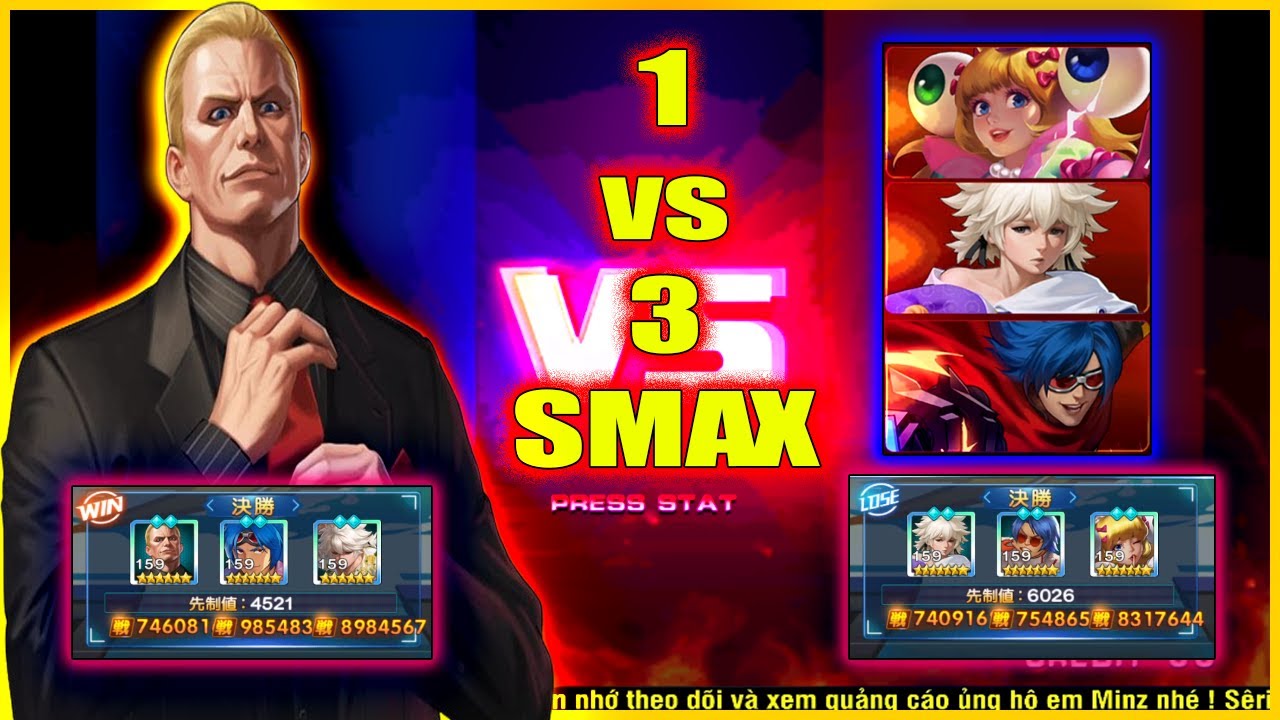 KOF'98 UM OL - 【ギースXV Ver】 Geese XV 1vs3 SMAX ( Meitenkun XV + Krohnen + Paula), tất cả quỳ ...