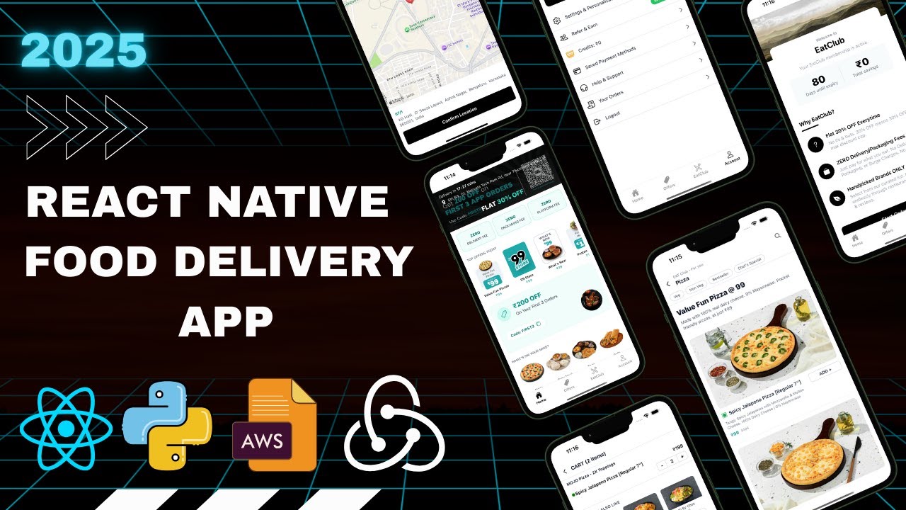 🔴 Let's build a Full Stack Food Delivery App with REACT NATIVE using ...
