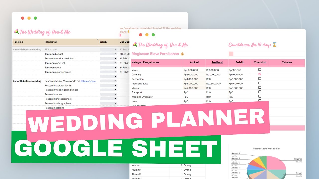 Google Sheet Wedding Planner: Lebih Mudah Mengatur Wedding Budget ...