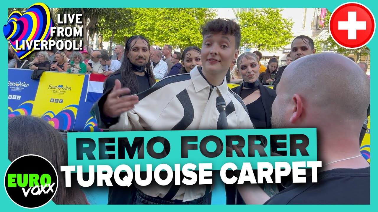 SWITZERLAND EUROVISION 2023: REMO FORRER - WATERGUN (TURQUOISE CARPET ...