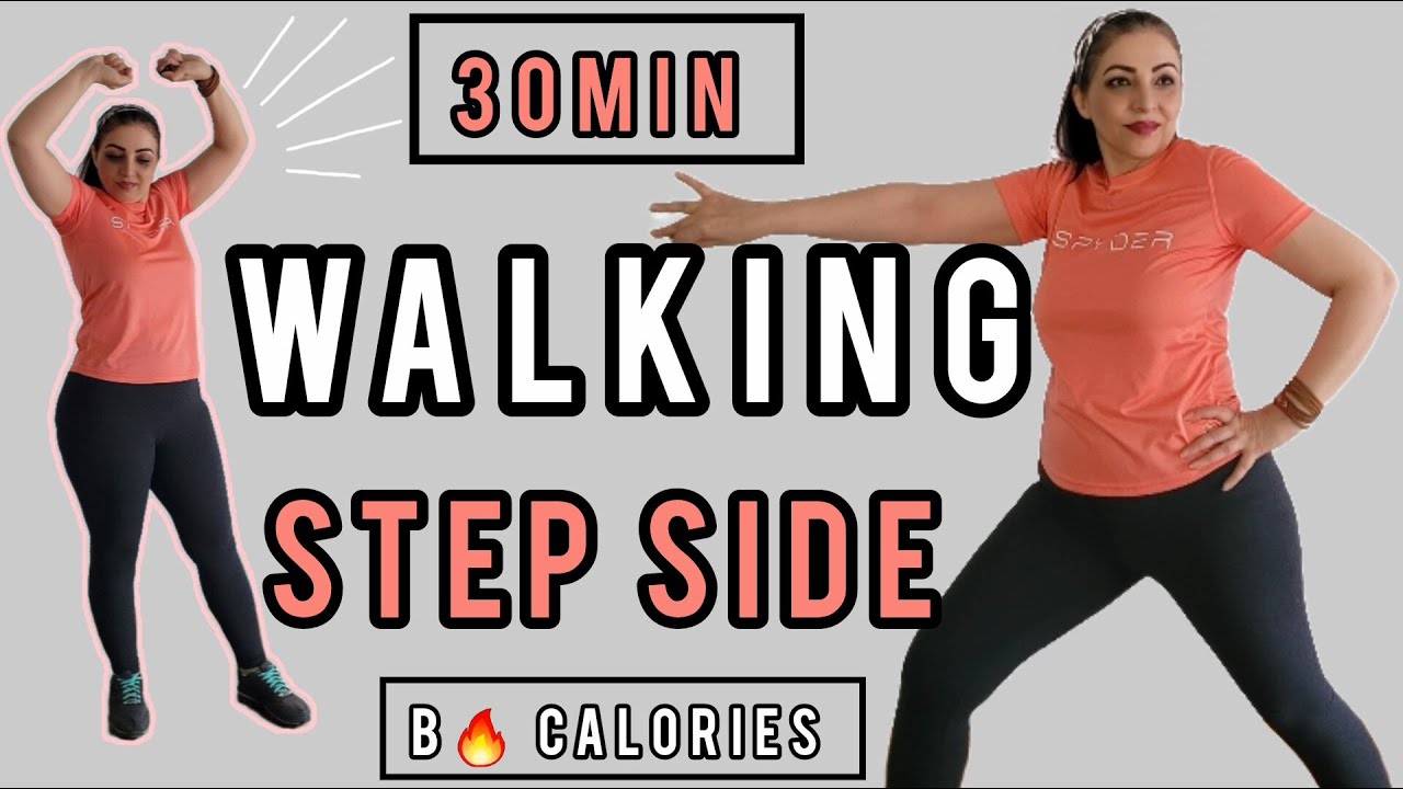 30 MIN SIDE STEPS CARDIO LOW IMPACT WALK FOR WEIGHT LOSS NO SQUATS, NO ...