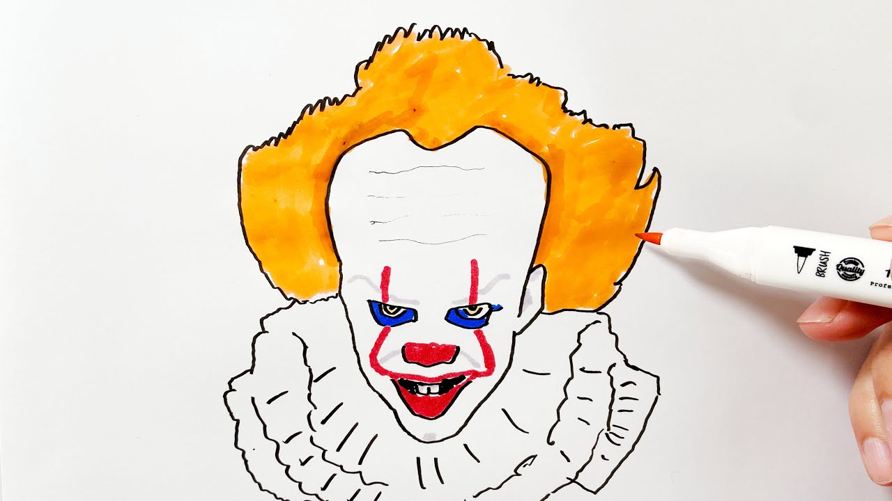 How to Draw Pennywise From IT - YouTube