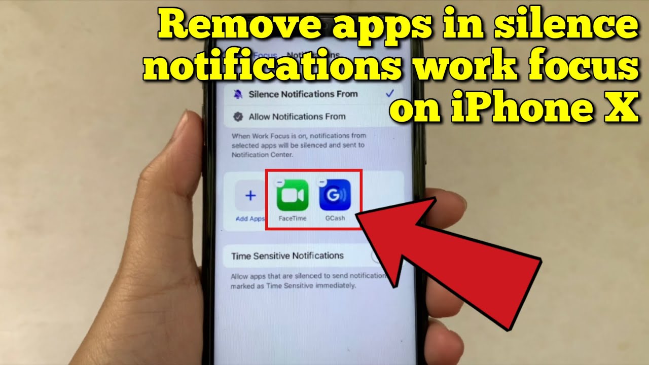 How to remove apps in silence notifications work focus on iPhone X ...