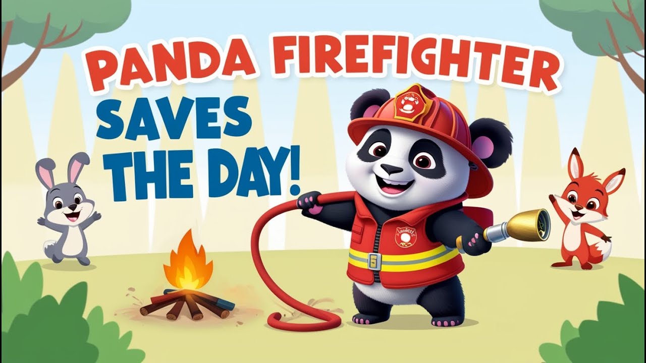 Cute Panda Firefighter Saves the Day! | Cute Adventure for Kids ...