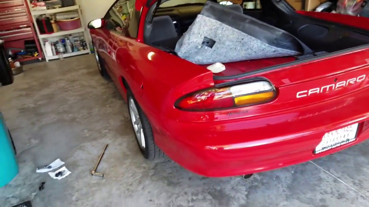 2002 Camaro SS rear shock replacement - YouTube