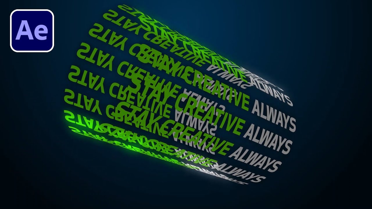 CYLNDER TEXT ANIMATION TUTORIAL - AFTER EFFECTS - YouTube