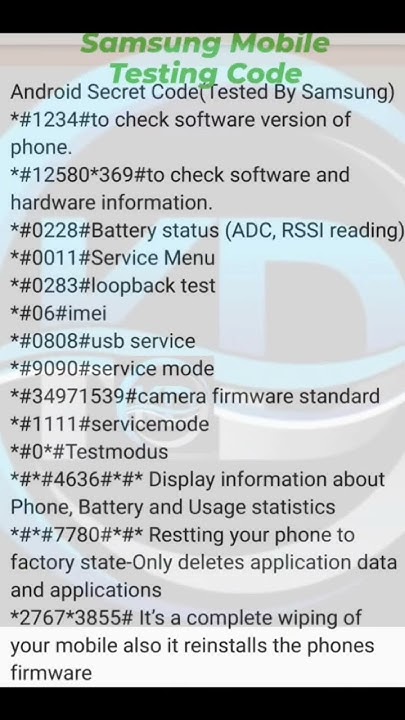 The Hidden Android Codes You Should Know // Android secret code #short #viralshort #arabic - YouTube