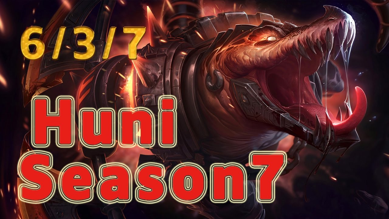 SKT T1 Huni Renekton TOP vs Rumble Patch 7.5 - YouTube
